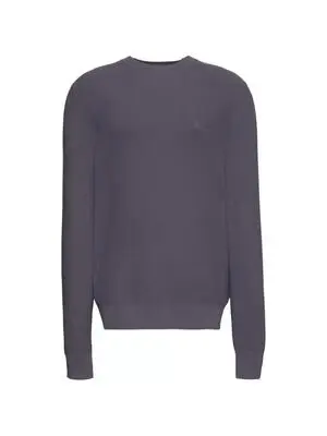 Calvin Klein Waffle Knit Crew Neck Sweater - Grey