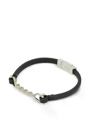 FERRAGAMO Gancini Link Leather Bracelet