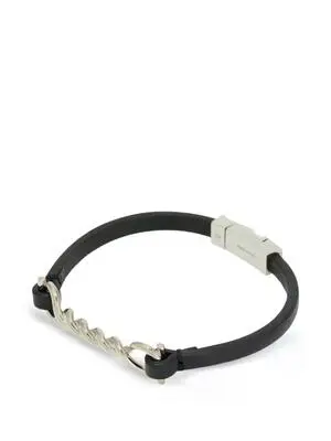 FERRAGAMO Gancini Leather Bracelet
