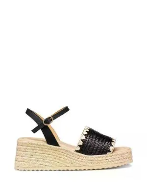 Geox Alemeria Woven Design Buckled-strap Espadrilles - Black