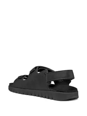 Geox Flextride S Touch-strap Sandals - Black
