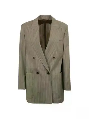 Max Mara Pinstripe Double-breasted Blazer - Neutrals