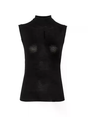Sportmax Sleeveless Ribbed Turtleneck - Black