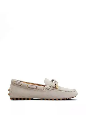 TOD'S Gommino Bow Detail Loafers - Neutrals