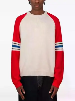 StÜssy Logo Print Raglan Sleeve Sweater - Red
