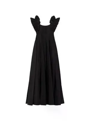 Cinq À Sept Ruffled Shoulder Straps Dress - Black