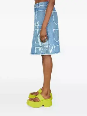 LOURDES Frayed Midi Skirt