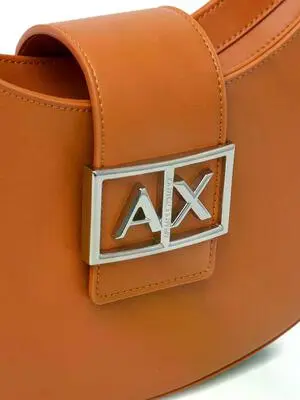 Armani Exchange Logo Plaque Curved Tote Bag