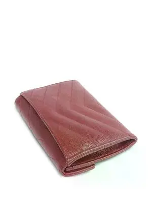 Saint Laurent Small Cassandre Matelassé Envelope Leather Wallet
