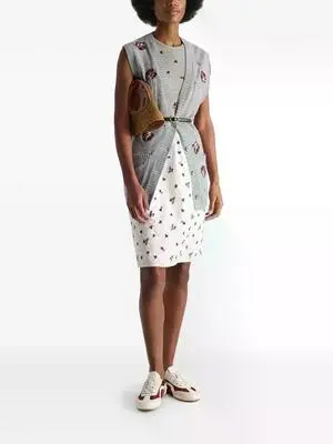 Dorothee Schumacher Sleeveless Belted Cardigan With Floral Embroidery - Grey