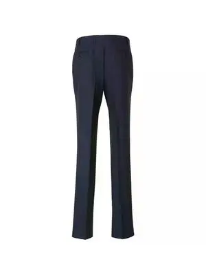 Canali Pleated Wool Trousers - Blue