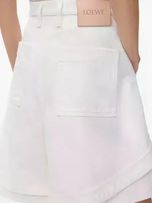 Loewe X Paula's Ibiza Cotton Denim Shorts - White
