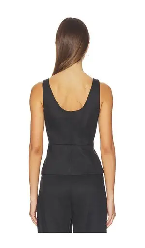 Theory Peplum Waistcoat - Black
