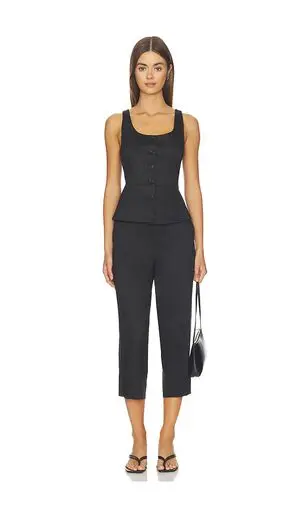 Theory Peplum Waistcoat - Black