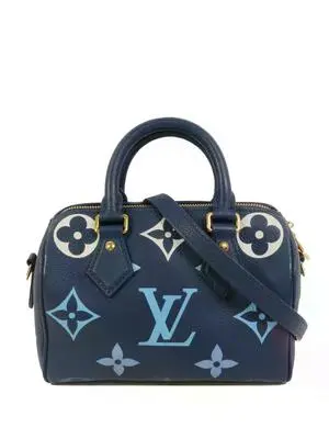 LOUIS VUITTON Speedy Bandoulière 20 Monogram Tote Bag - Blue
