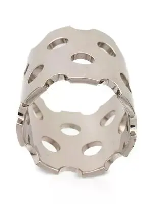 Hermès Perforated Scarf Ring - Silver