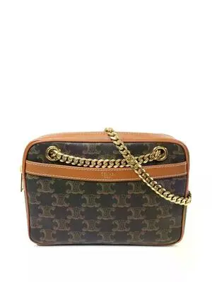 Celine Patapans Triomphe Shoulder Bag - Brown
