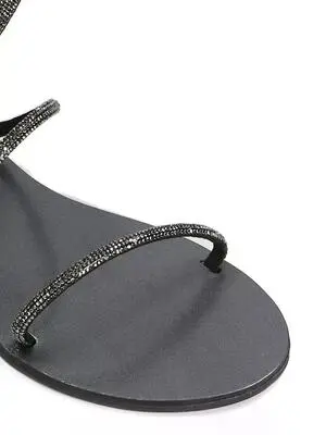 NICOLAS LAINAS Crystal Embellished Spiral Sandals