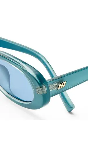 Le Specs Outta Love Oval Sunglasses - Blue