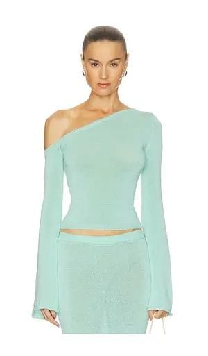 SEROYA SEROYA Alivia Knit Top Teal