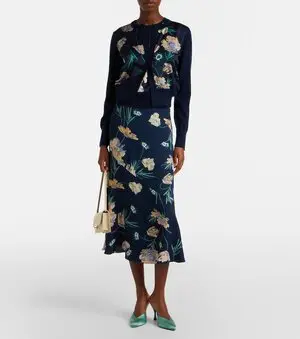 Erdem Floral Midi Skirt