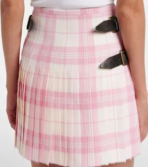 VIVIENNE WESTWOOD Plaid Wool-blend Miniskirt