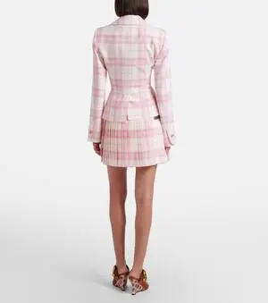 VIVIENNE WESTWOOD Plaid Wool-blend Miniskirt