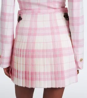 VIVIENNE WESTWOOD Plaid Wool-blend Miniskirt