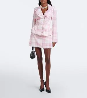 VIVIENNE WESTWOOD Plaid Wool-blend Miniskirt