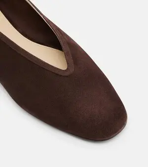 Le Monde Beryl Suede Ballet Flats - Brown