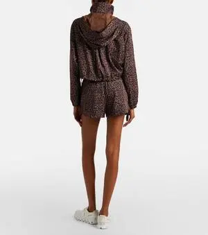 The Upside Ludlow Lucky Leopard-print Running Shorts