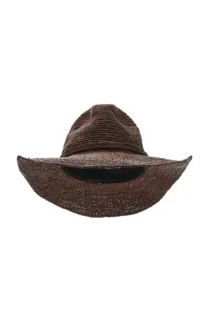 Janessa Leoné Sacha Western Straw Fedora - Brown