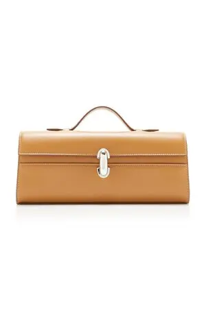 Savette Slim Symmetry Leather Pochette - Tan