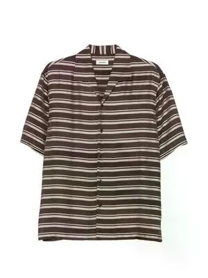 Sandro Striped Short-sleeve Shirt - Brown