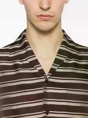 Sandro Striped Short-sleeve Shirt - Brown