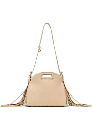 Maje Miss M Fringed Tote Bag - Neutrals
