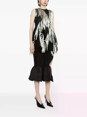 CFCL Sleeveless Top With Fringe Trim