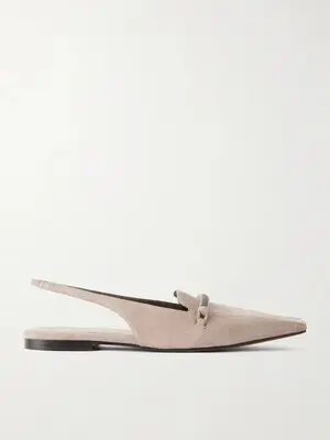 Brunello Cucinelli Square Toe Flats For Women