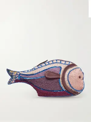 Staud STAUD Pesce Beaded Clutch Multi