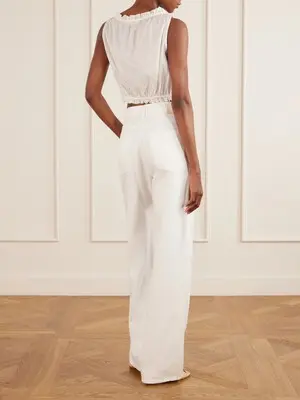 Staud Sicilia Cropped Cotton Tank Top