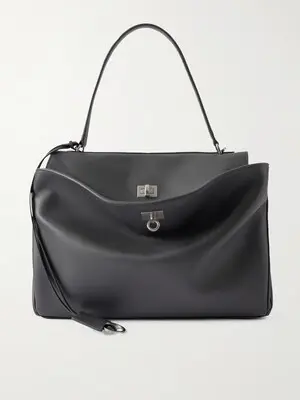Balenciaga Rodeo Medium Leather Shoulder Bag - Gray