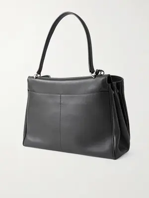 Balenciaga Rodeo Medium Leather Shoulder Bag - Gray
