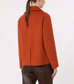 Max Mara Single-breasted Virgin Wool Jacket - Orange