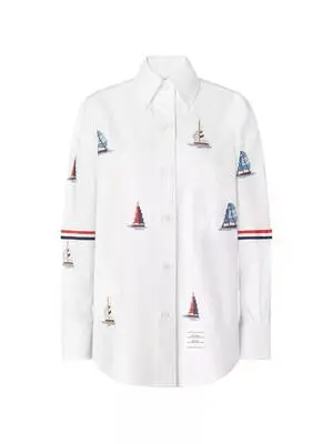 Thom Browne Sailboat Embroidery Shirt