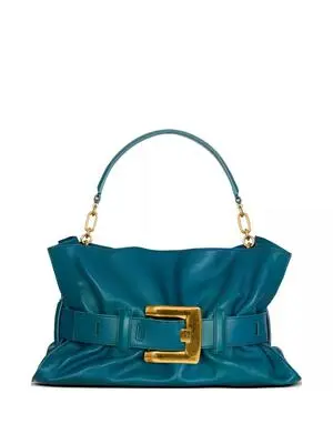 Balmain Medium Anthem Bag In Smooth Leather - Blue