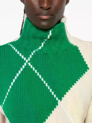JW Anderson Argyle-knit High-neck Sweater