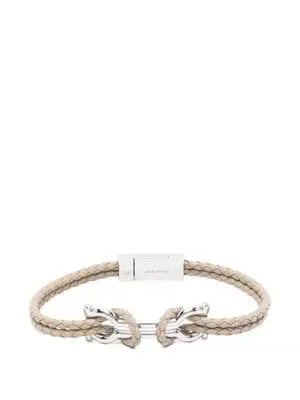 FERRAGAMO Gancini Cord Bracelet - Silver