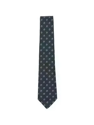 Canali Geometric Pattern Tie - Blue
