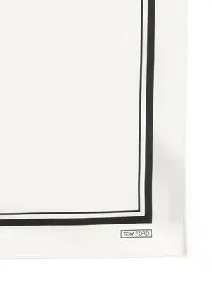 TOM FORD Border-print Pocket Square - Neutrals