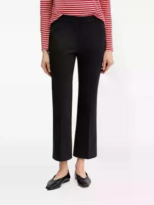 Marc O'polo Pressed-crease Flared Trousers - Black